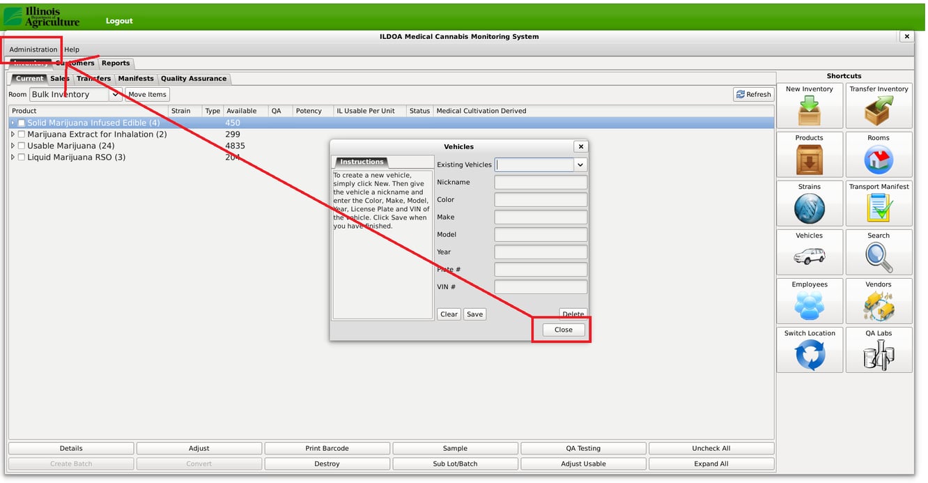 Retail | How to Add Vehicles for BioTrack